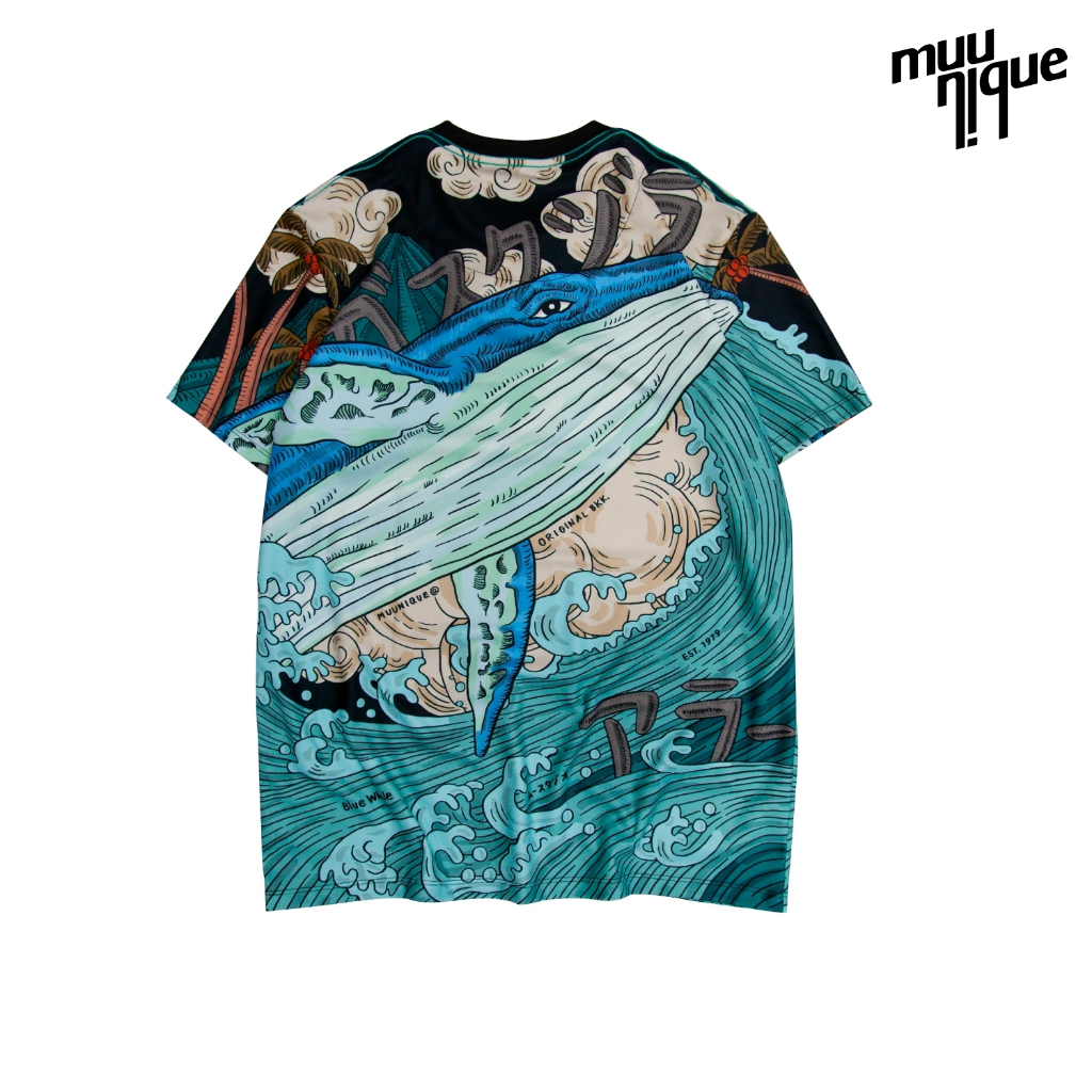 MUUNIQUE JP. Set Kids เสื้อยืดและกางเกง เด็ก รุ่น New Blue Whale ...