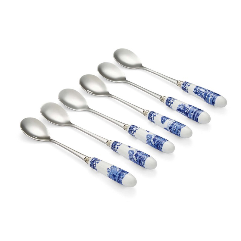 Spode Blue Italian Set of 6 Tea Spoons | Shopee Thailand