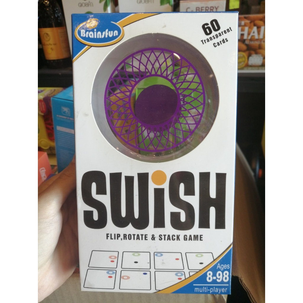 เกมสำหรับครอบครัวThinkFun Swishเกมกระดานการ์ดแบบใส,เกมปริศนางานปาร์ตี้ ...