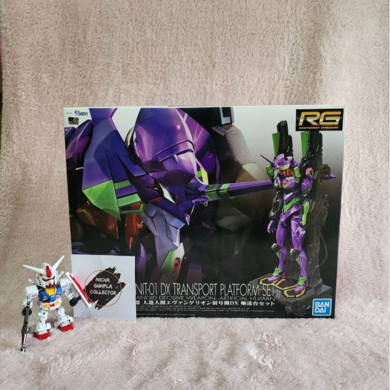 Rg 1/144 Evangelion Unit-01 Test Type + DX Transporter Platform Set ...