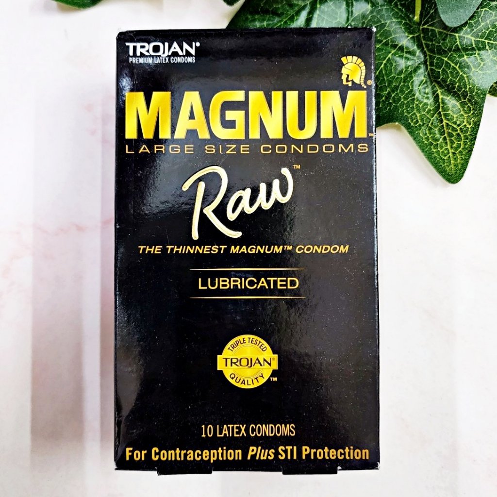 [Trojan®] Raw Magnum Large Size Lubricated Condoms 10 Count โทรจัน ...