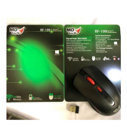ส่งจากไทย MD-tech รุ่น RF-199 Mouse Wireless เมาส์ไร้สาย MD tech RF199 ...