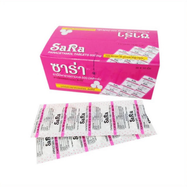 Sara Paracetamol Tablets 500 mg 10 Tab ซาร่า พาราเซตามอล | Shopee Thailand