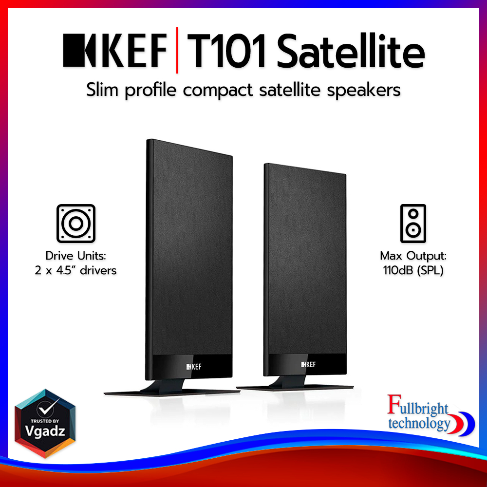 KEF T101 (PAIR) Satellite Speakers ลำโพงแซทเทอร์ไลท์ ขนาด 4.5 นิ้ว 2ทาง ประกันศูนย์ 1 ปี(ราคาต่อ ...