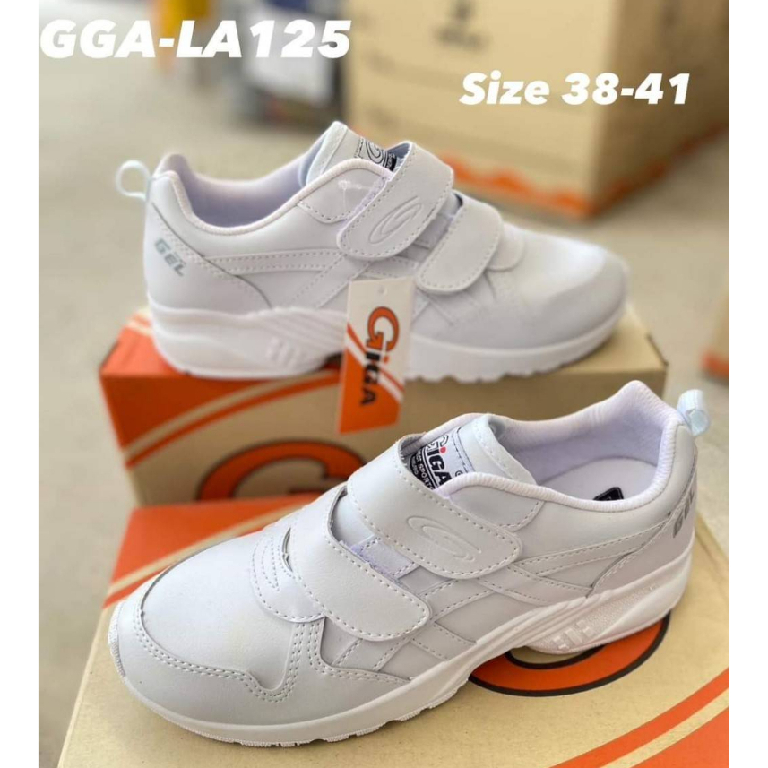 GIGA รองเท้าผ้าใบวอร์มขาวแบบติดเทป รุ่น LA125 Size 39-41 | Shopee Thailand