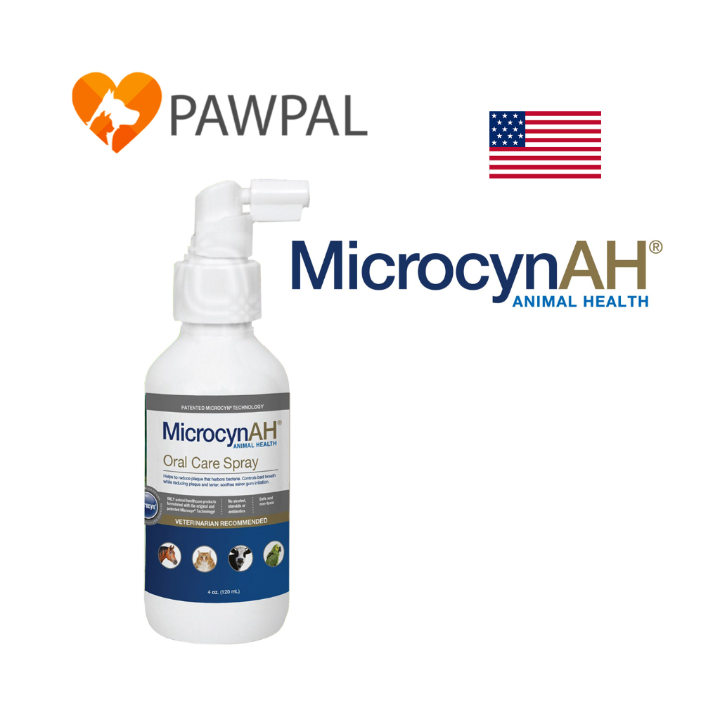 MicrocynAH Oral Care Spray 120 ml Exp.11/2026 สเปรย์พ่นช่องปาก ลดคราบ ...