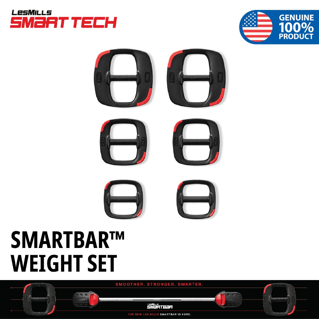 Lesmills SMARTBAR™ WEIGHT SET ชุดแผ่นน้ำหนักสมาร์ทบาร์ | Shopee Thailand
