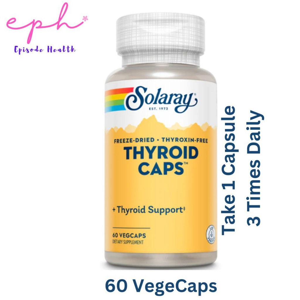 Solaray Freeze Dried Thyroid Caps 60 VegCaps ช่วยบำรุงต่อมไทรอยด์ 60 ...