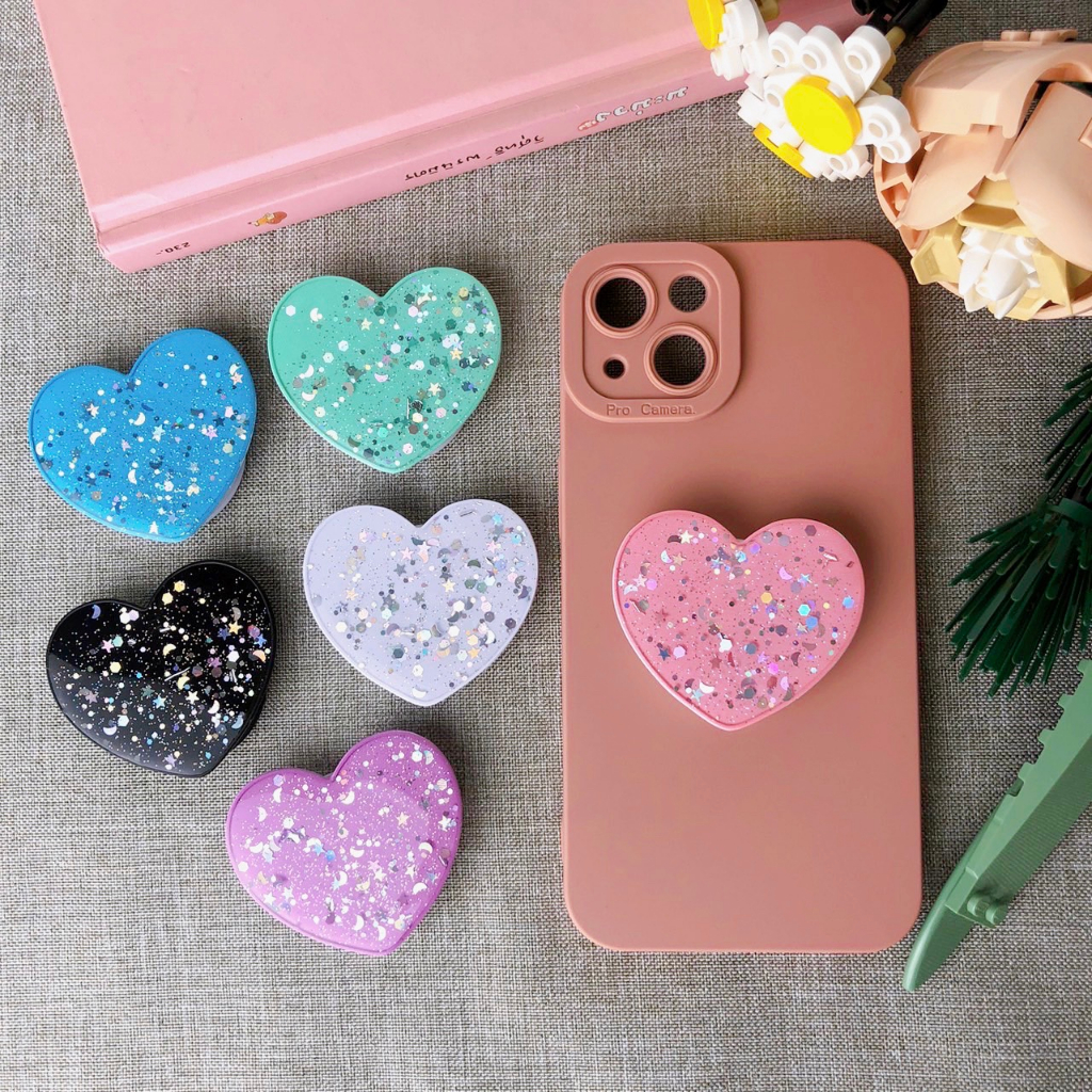 Griptok Glitter หัวใจ popsocket การ์ตูนติดหลังมือถือ ที่ติดโทรศัพท์ กริ๊บต็อก ของชำรวย | Shopee ...