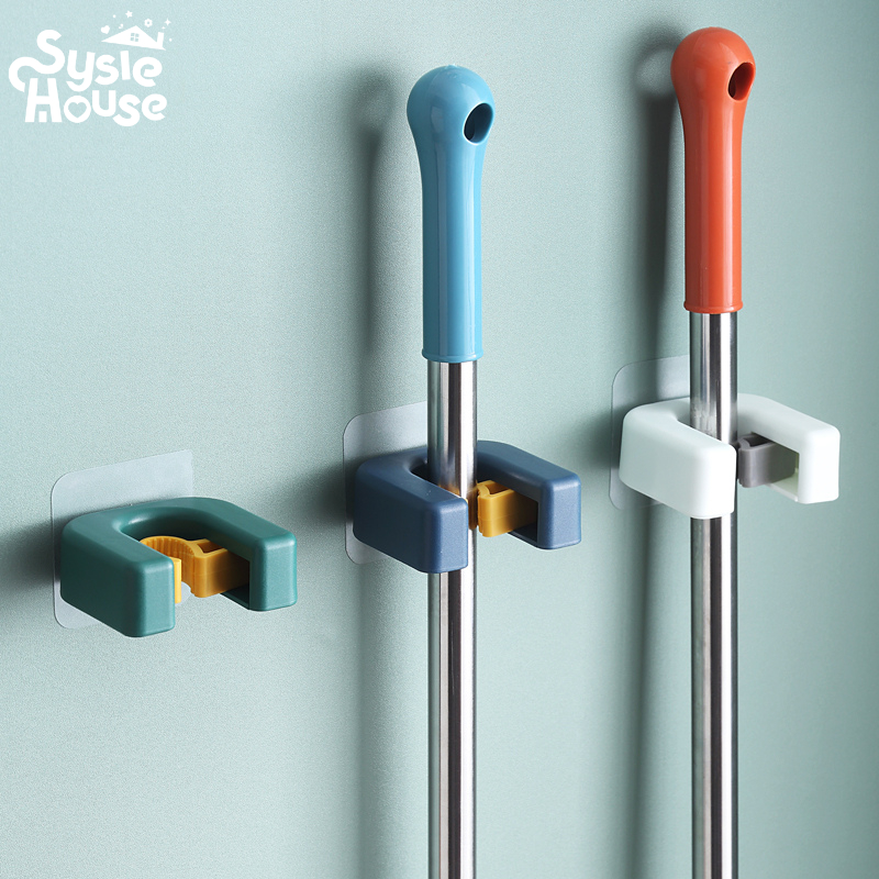 Sysie House ตัวหนีบไม้กวาด ที่เก็บไม้กวาด ที่แขวนติดผนัง ที่หนีบไม้ถู ...