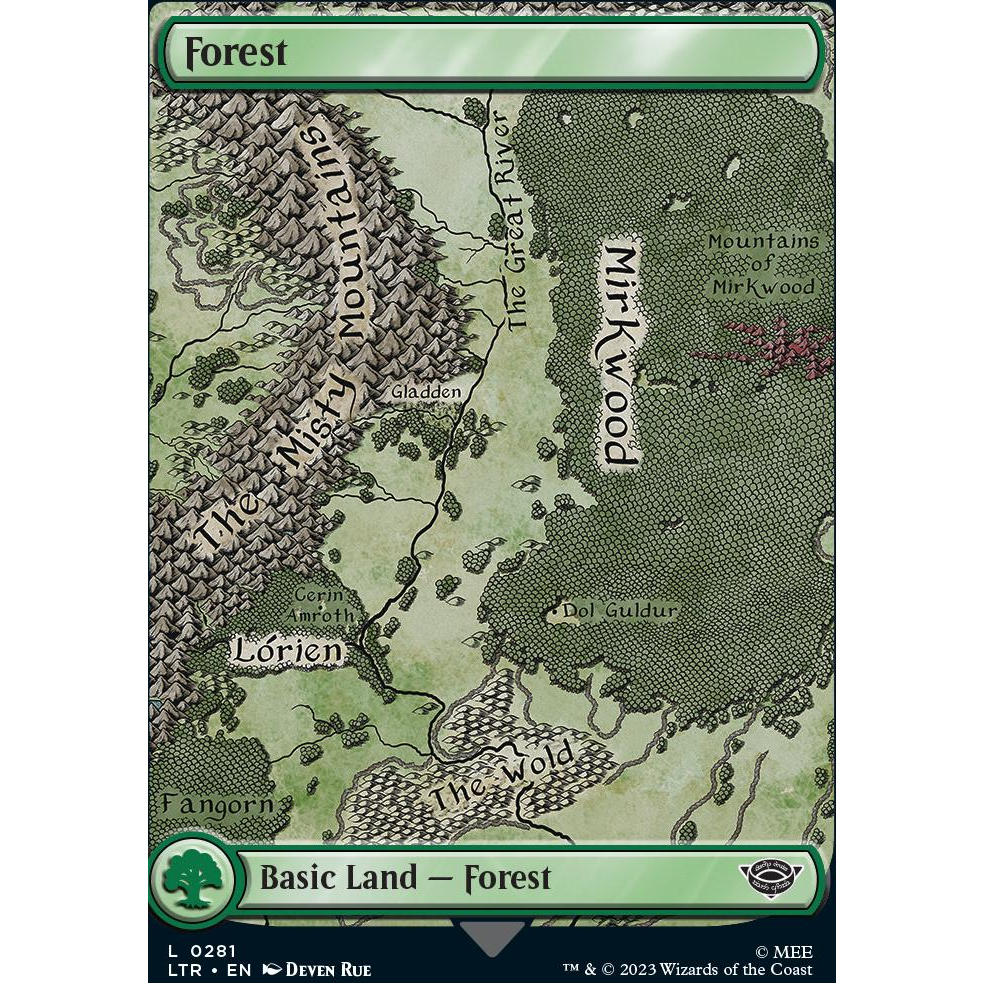 Basic Lands Full Art การ์ด Magic The Gathering ของแท้ จากชุด The Lord ...