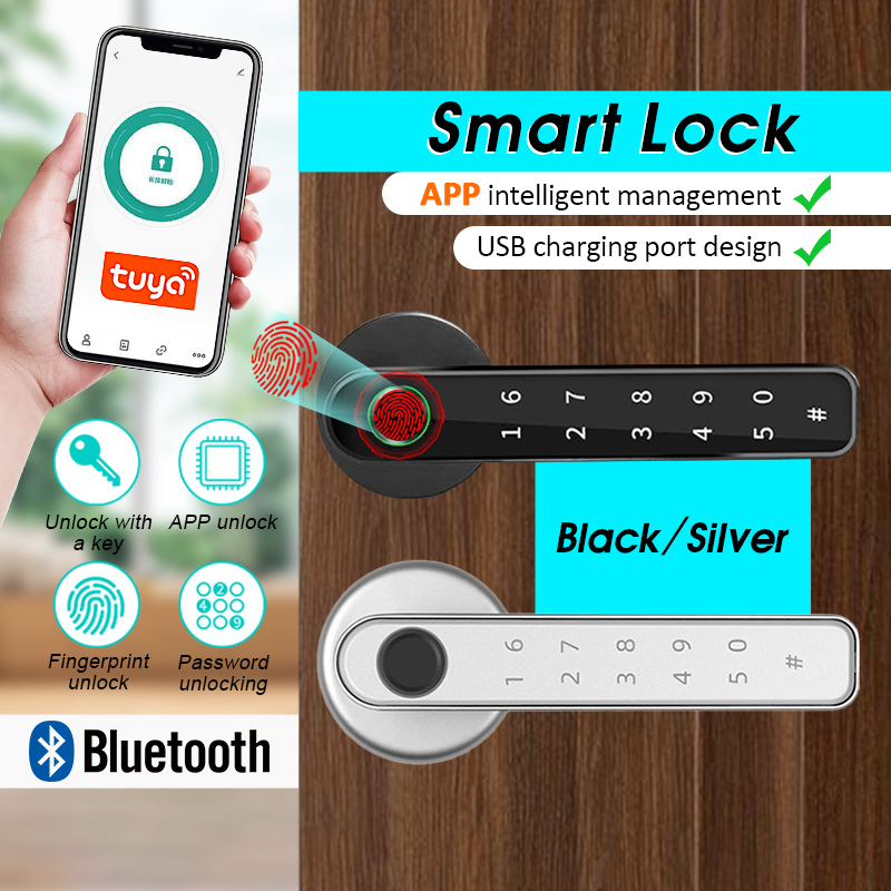 ล็อคลายนิ้วมือ Digital Door lock กลอนประตูดิจิตอล ลายนิ้วมือ / รหัสผ่าน ...