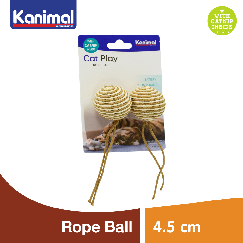 [79947] Kanimal Cat Toy ของเล่นแมว Rope Balls ลูกบอลพันเชือก ช่วยขัดฟัน ...