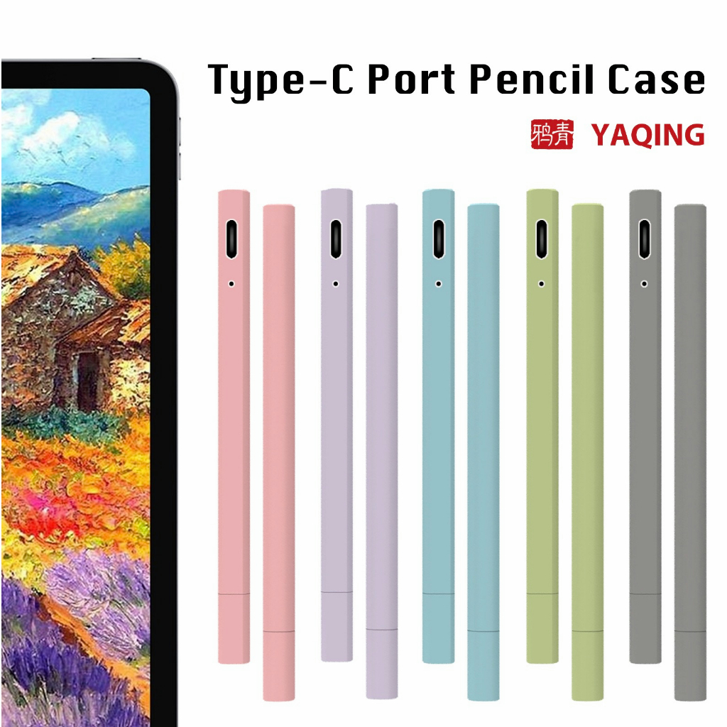 USB-C สไตลัสกรณี stylus ซิลิโคนสำหรับ lpad ดินสอ 1 2 และ goojodoq 9th ...