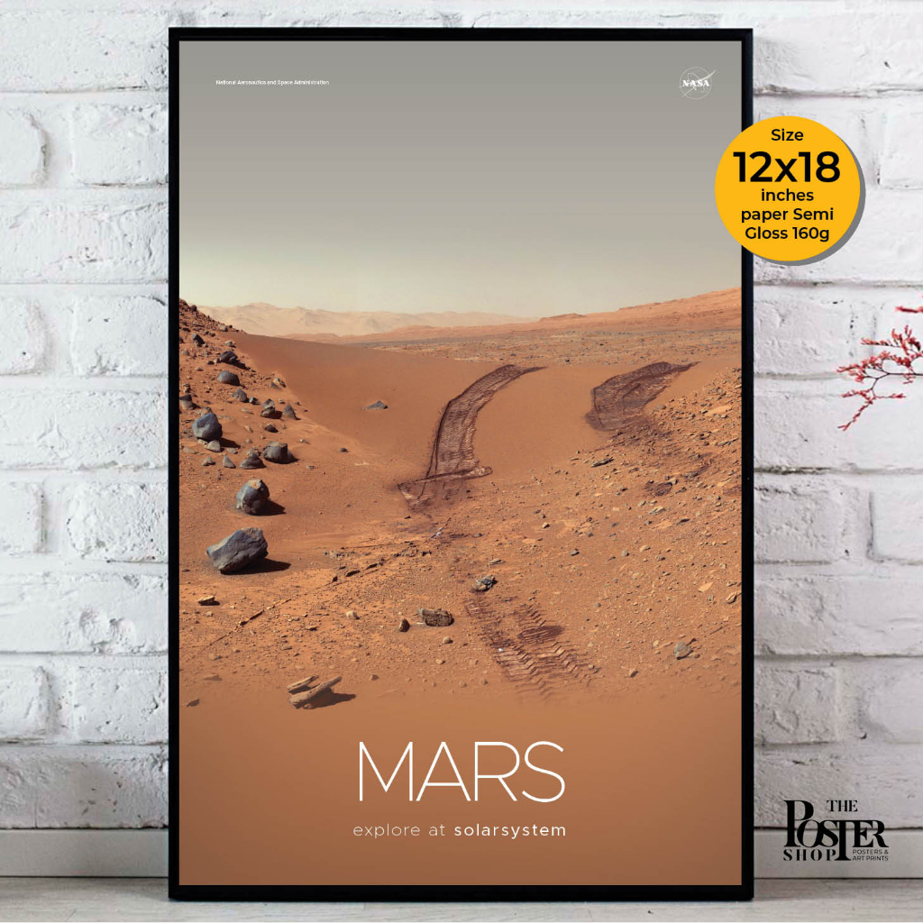 ดาวอังคาร - Mars Poster - NASA ภาพจากนาซ่า our solar system poster ...
