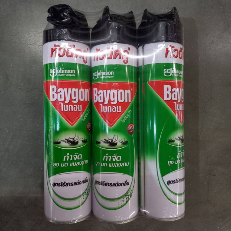 baygon ไบกอนสเปรย์ กำจัดยุง มด แมลงสาบ ขนาด 600 ml แพ็ค 3 | Shopee Thailand