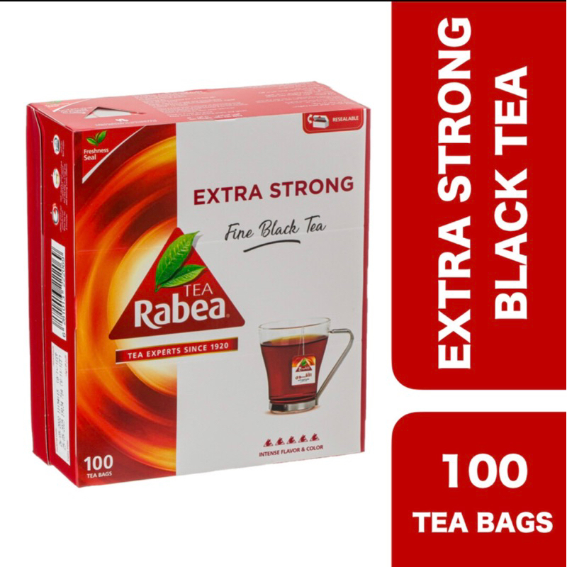 Rabea Tea Black Tea Extra Strong 100 Tea Bags ++ ชาราเบีย ชาดำ ...