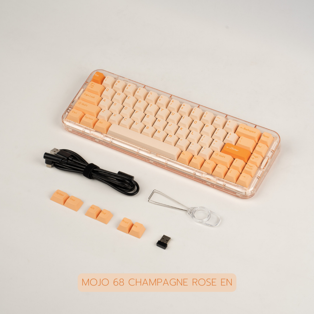 คีย์บอร์ด Melgeek Mojo68 6 Color Hotswap RGB Bluetooth Mechanical ...