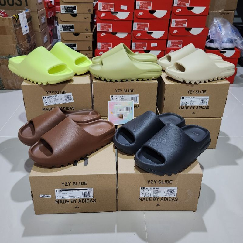 ของแท้ yeezy slides yeezy slippers รองเท้าแตะฤดูร้อน pure ocher onxy ...