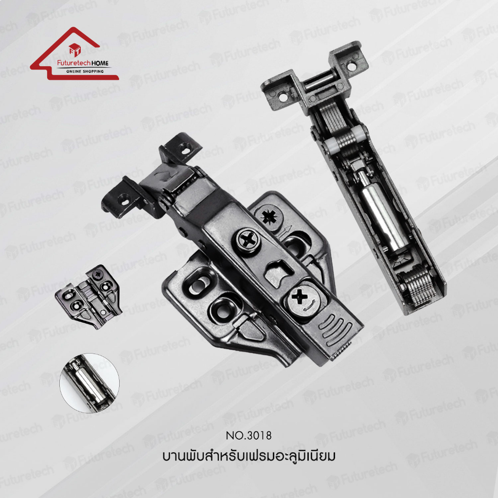 บานพับถ้วย Soft Close บานพับเฟอร์นิเจอร์ บานพับตู้ 35mm. Futuretech ทับขอบ กลางขอบ ในขอบ, บานพับ ...