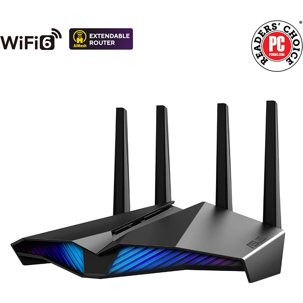ROUTER (เราเตอร์) ASUS GAMING ROUTER RT-AX82U V2 DUAL BAND AX5400 WIFI6 ...