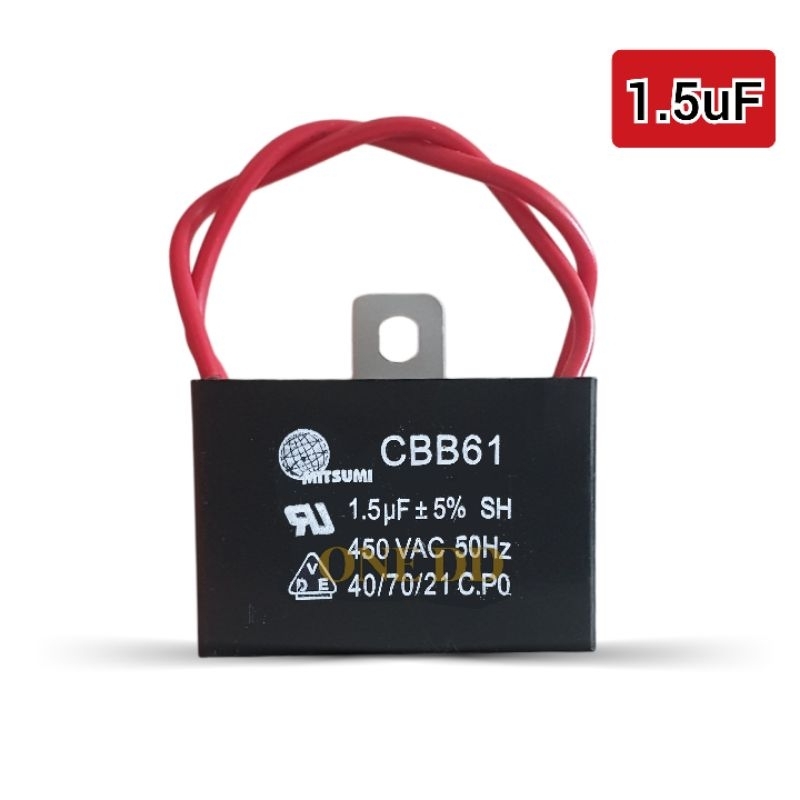 คาปาซิเตอร์พัดลม MITSUMI CBB61 1.5uF 1.8uF 2uF 2.5uF 4uF 450VAC 50Hz Cพัดลม CAPACITOR | Shopee ...