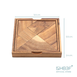 [โค้ดMallลด10%]HB3F Tangram เกมส์ไม้ ปริศนารูปเรขาคณิต 7 ชิ้น ของเล่น ...