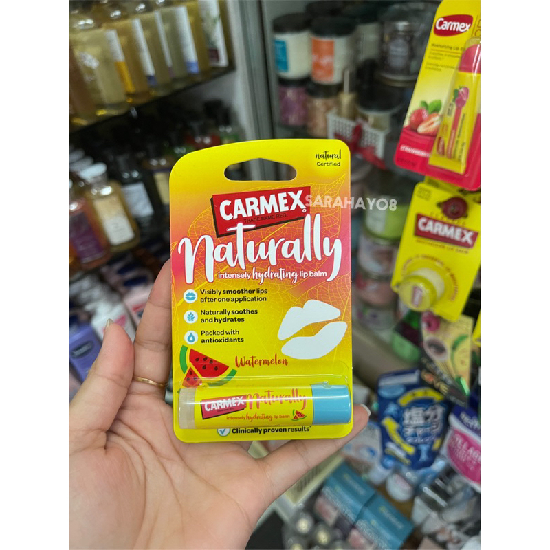 Carmex Naturally Intensely Hydrating Lip Balm - Watermelon 4.25ml. | Shopee Thailand