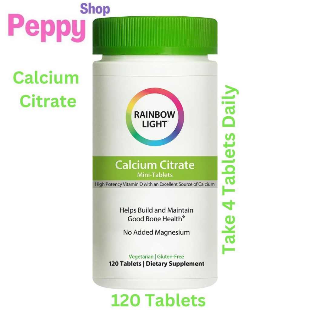 Rainbow Light Calcium Citrate 120 Mini Tablets แคลเซียมไซเตรท 120 เม็ด ...