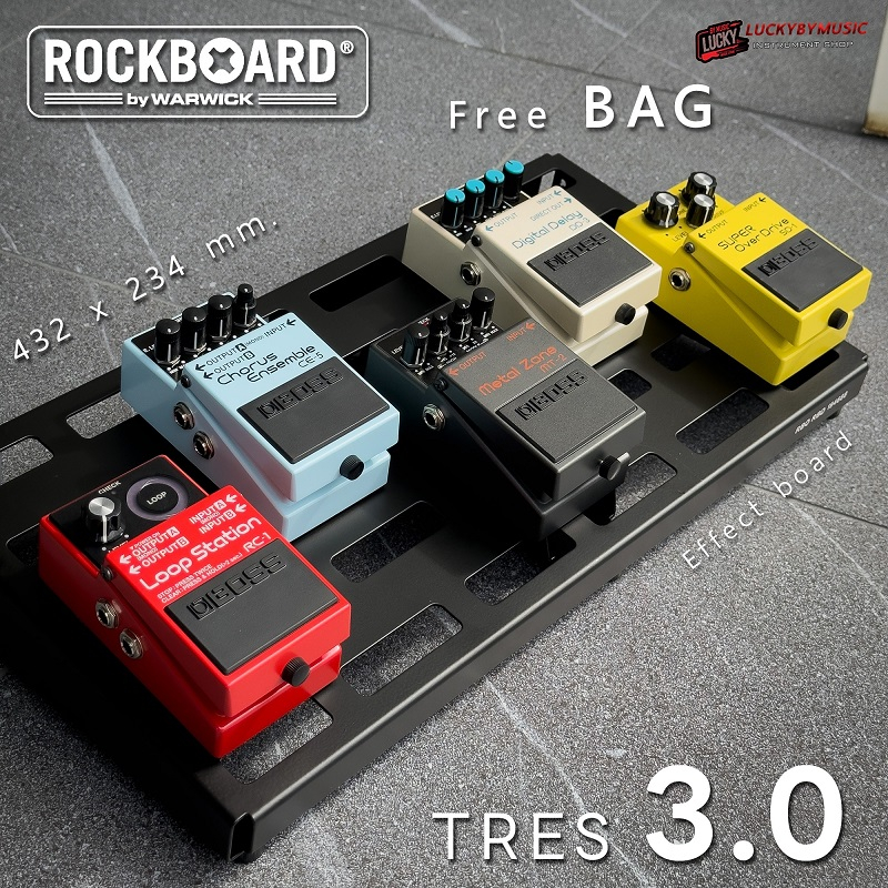 RockBoard TRES 3.0 กระเป๋า พร้อมบอร์ดใส่เอฟเฟค Pedalboard with Gig Bag ...