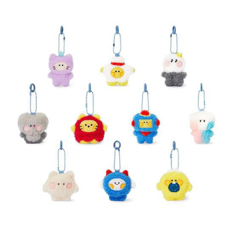 [พร้อมส่ง] พวงกุญแจ ตุ๊กตา TRUZ Mini minini plush keyring / Message Bag Charm / Flat Fur x LINE ...