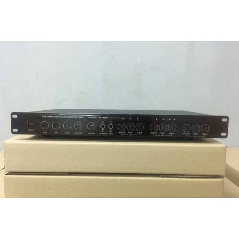 แท่นปรีครอส แท่นPre Cross รุ่น PC-104 ไฟ3แถว หน้ากากสีดำ ความสูง 2นิ้ว ...