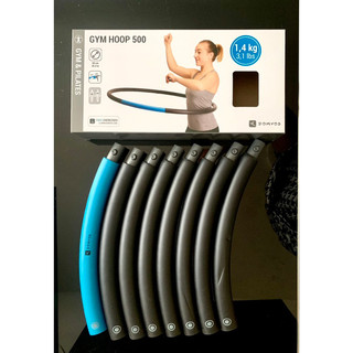 GYM HOOP 500 DOMYOS ฮูลาฮูปถ่วงน้ำหนักขนาด 1.4 กก. สามารถถอดเก็บเมื่อ ...