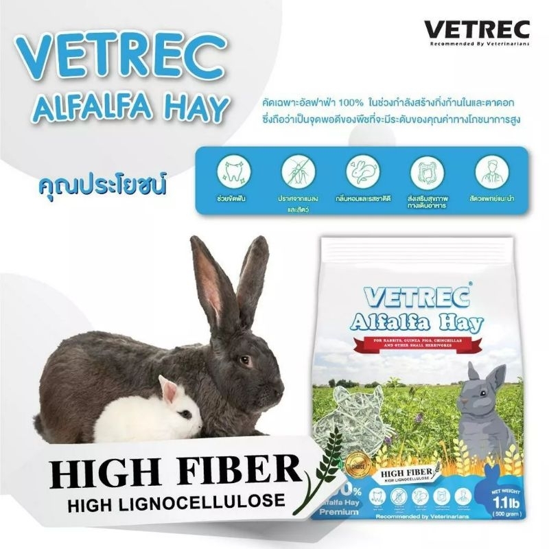 VETREC Alfalfa Hay 500g | Shopee Thailand