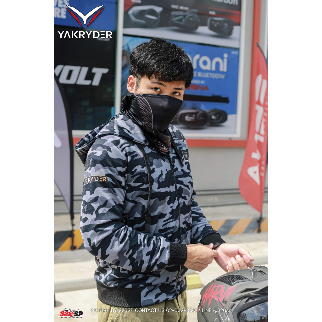ลด 50 บาท อัตโนมัติ เสื้อฮู้ดมีการ์ด YAK RYDER !! ส่งไว | Shopee Thailand