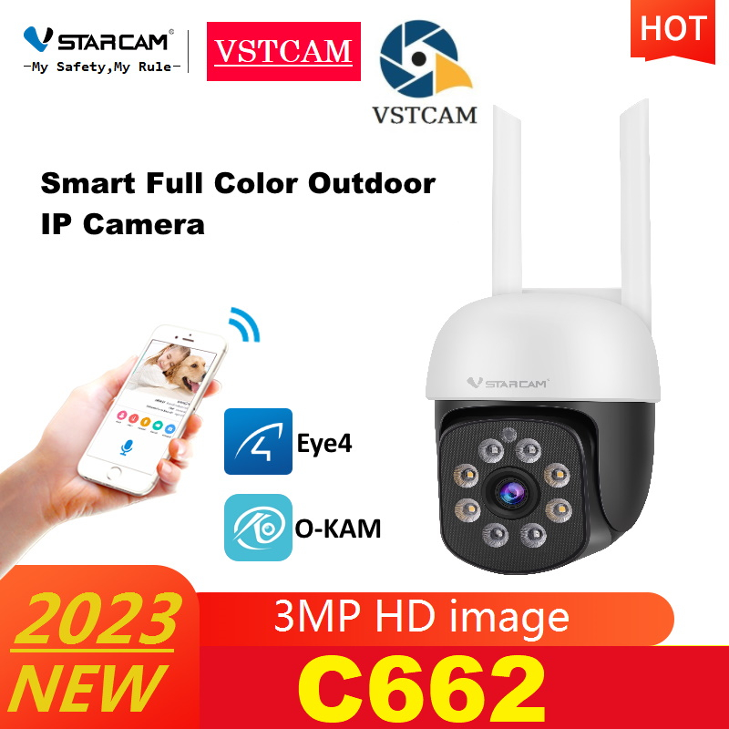 Vstarcam C662 / C622 ความละเอียด 3 ล้านพิกเซล กล้องวงจรปิดไร้สาย กล้องนอกบ้าน Outdoor มีAI+ คน ...