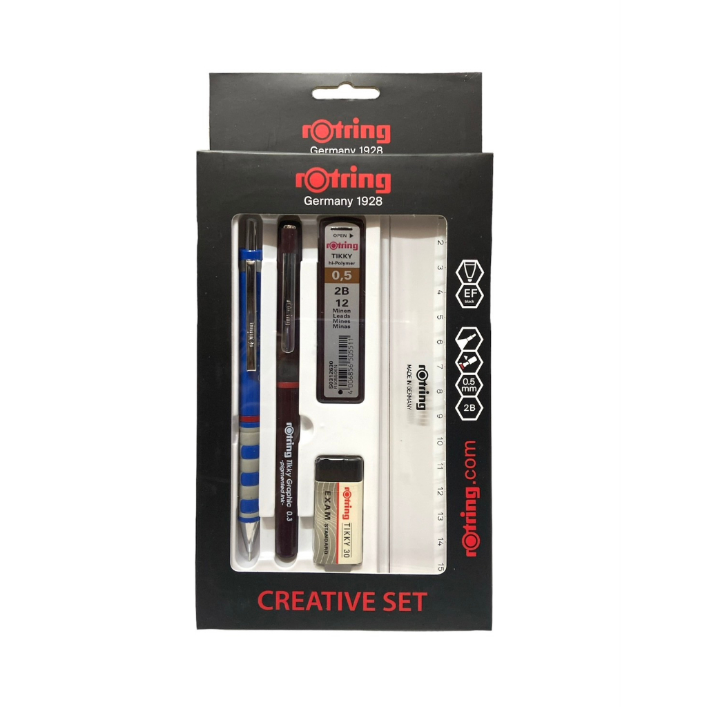 ชุดเครื่องเขียน Rotring Creative Set ชุดปากกาพร้อมอุปกรณ์ 5ชิ้น ชุดปาก ...