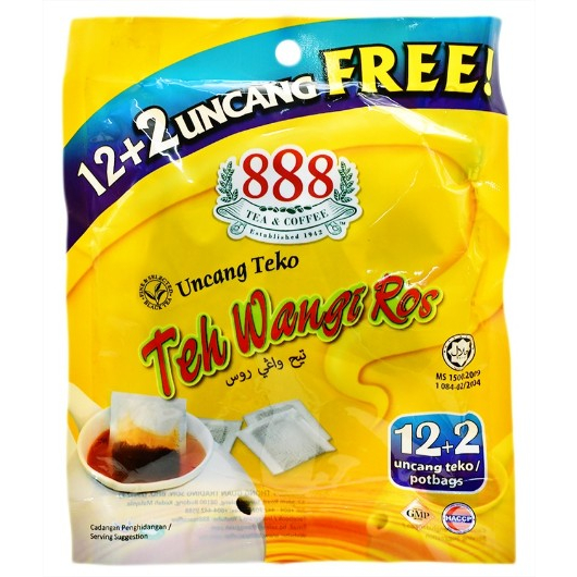 10 Packs 888 Uncang Teh Wangi Ros (Rose Tea Potbag) 2g (14sachets/pack ...