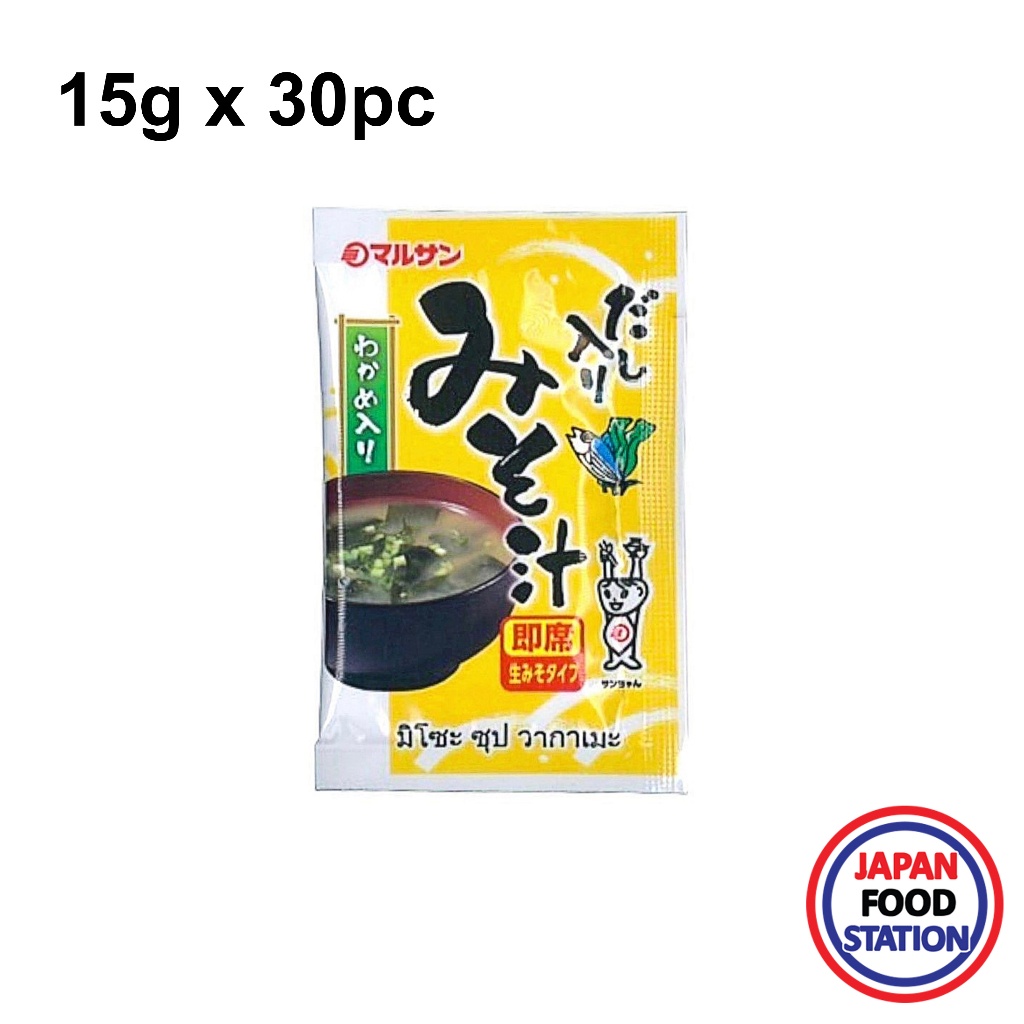 MARUSAN-AI MISO SOUP WAKAME 15Gx30P (20086) มิโซะ ซุป วากาเมะ JAPANESE ...
