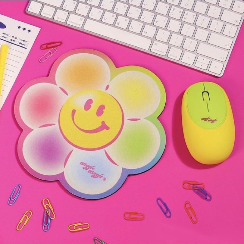 (พร้อมส่ง) wiggle wiggle wireless mouse+mouse pad set | Shopee Thailand