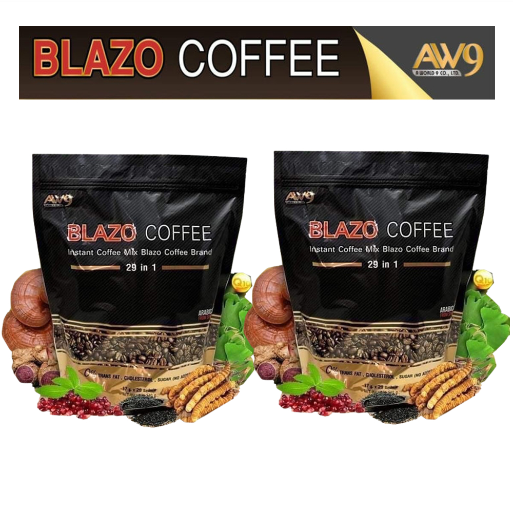 เซต 2 ห่อ BLAZO COFFEE 29IN1 กาแฟตราเบลโซ่ คอฟฟี่ ผลิตจากสายพันธุ์ Arabica จากประเทศสเปน ...