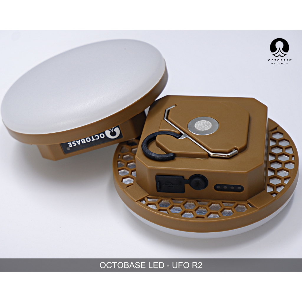 โคมไฟ OCTOBASE ไฟUFO ไฟแคมป์ปิ้ง ไฟซาลาเปา ไฟในเต็นท์ ไฟLED 9000 Mah ...