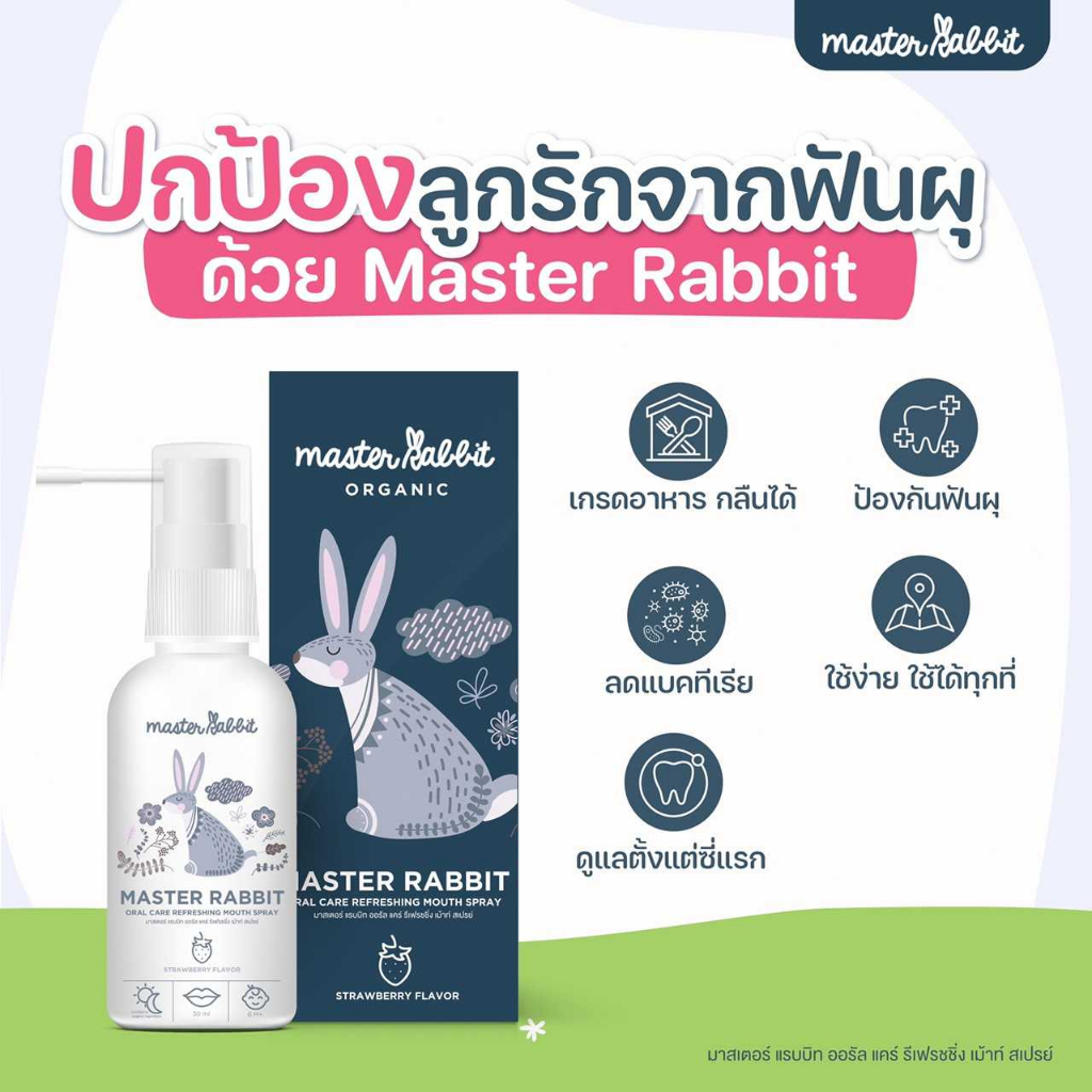 สเปรย์ป้องกันฟันผุ Master rabbit oral care mouth spray | Shopee Thailand