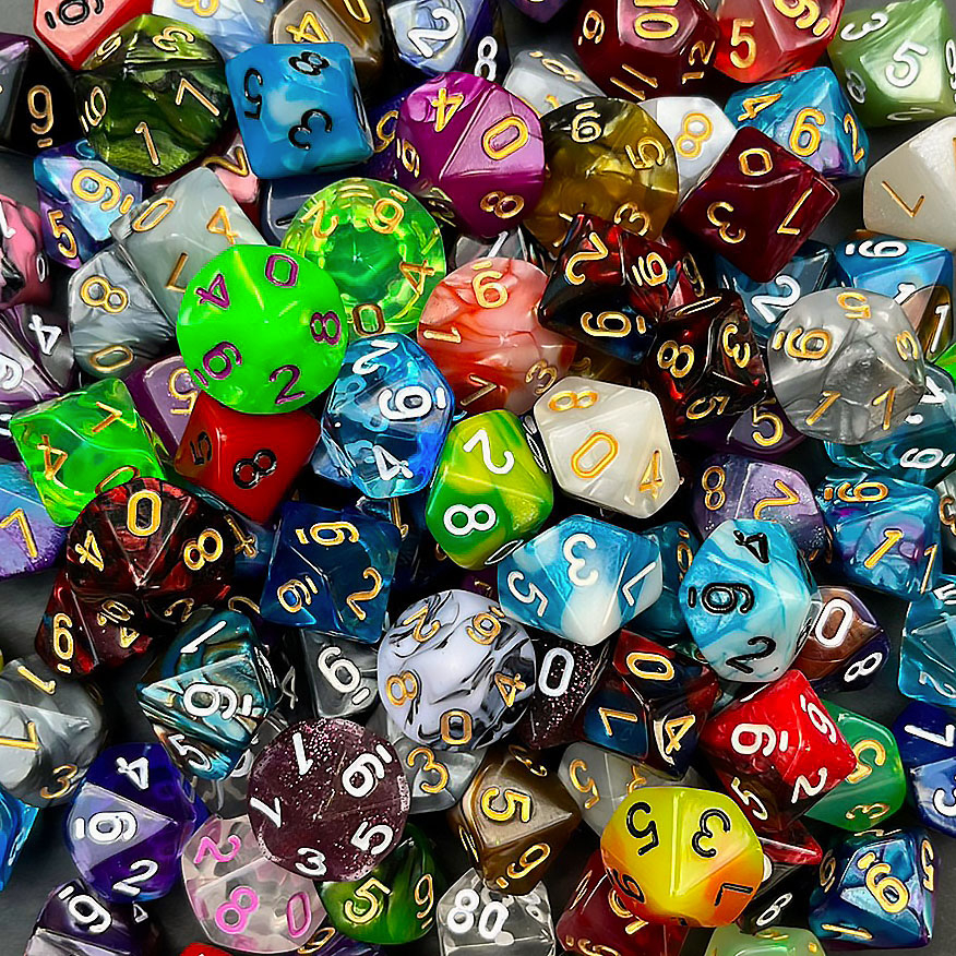 ลูกเต๋า D20 & สุ่มหลายแบบ Random DICE D4 D6 D8 D10 D12 D20 D100 (1ลูก ...