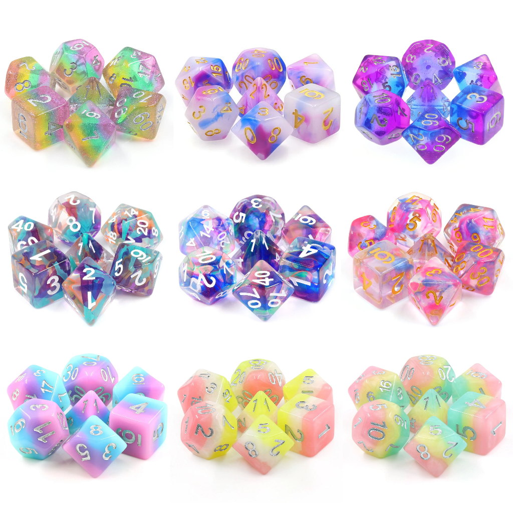 ลูกเต๋า Dice Set of 7 | For DnD D&D MTG RPG TRPG Boardgames เกมกระดาน ...