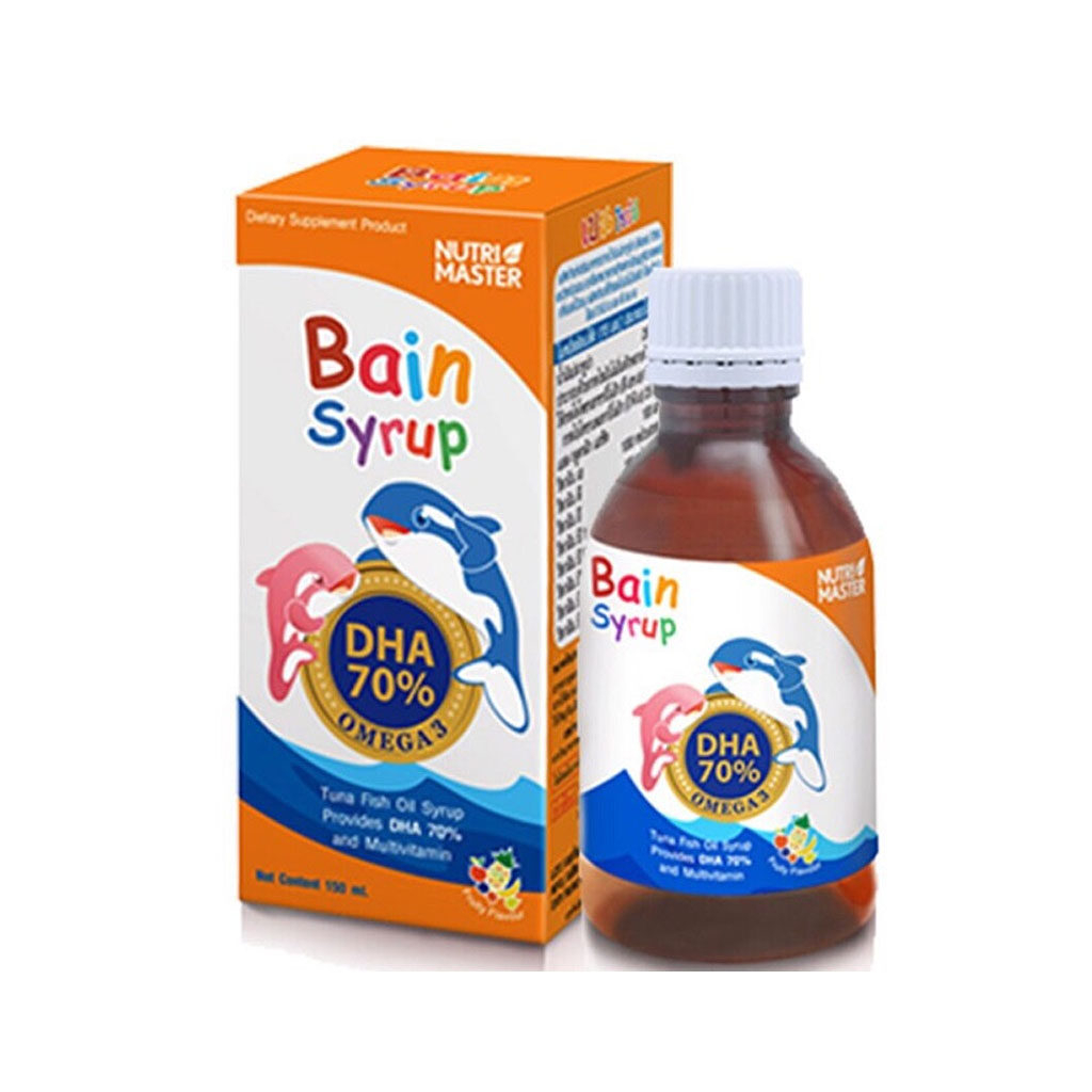 Bain Syrup เบน ไซรัป น้ำมันปลาทูน่า 150ml อาหารเสริมสำหรับเด็ก บำรุสมอง ...
