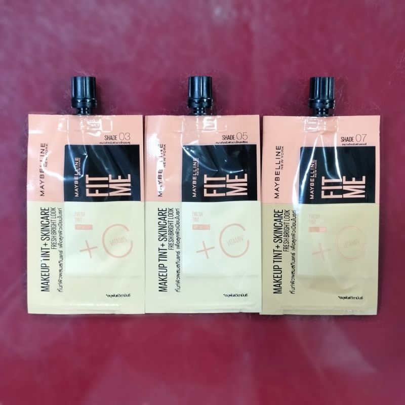 Maybelline Fit Me Fresh Tint 5mL sachet รองพื้น เมย์เบลลีน ฟิต มี เฟรช ...
