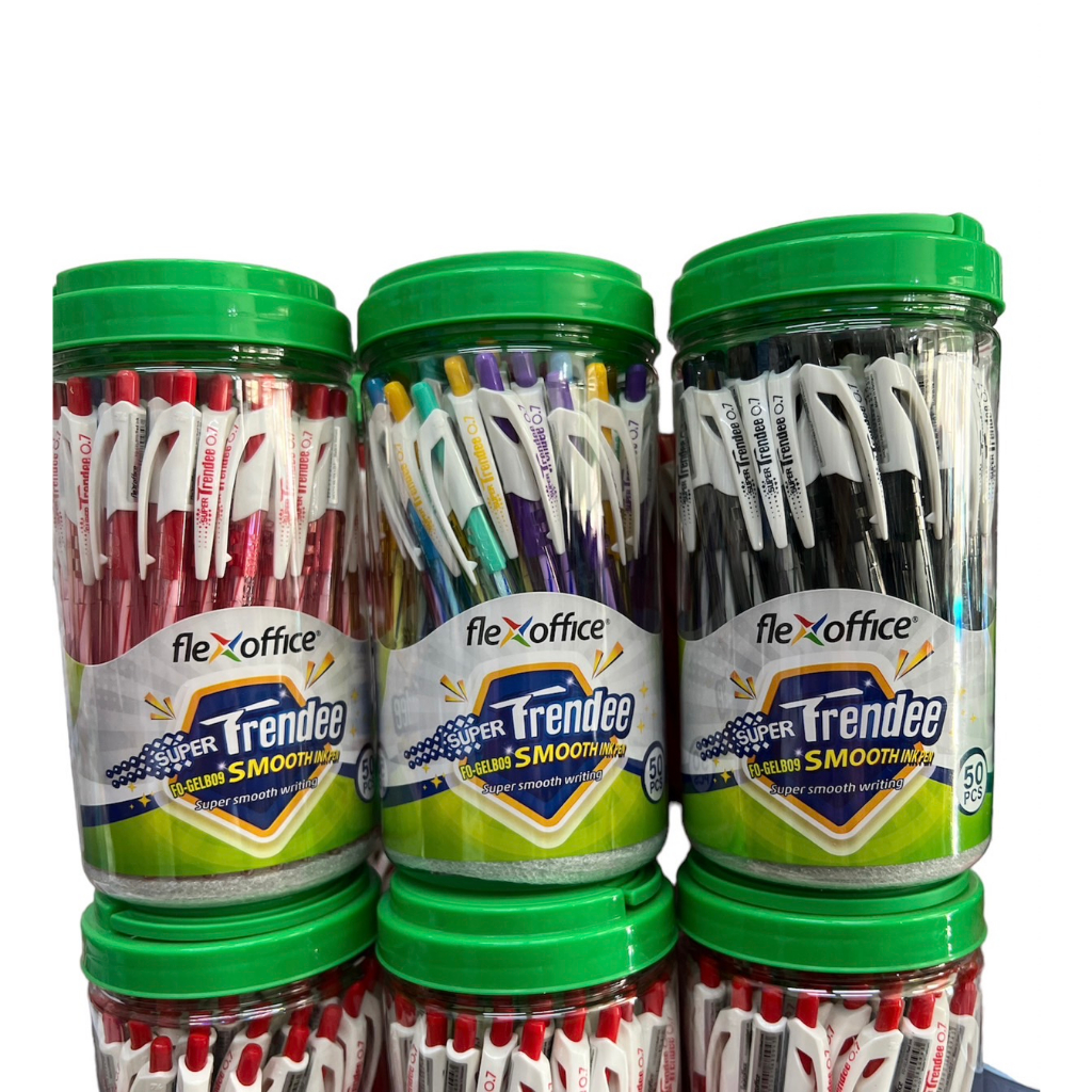 ปากกาลูกลื่นหมึกน้ำมัน Flex Office 0.7มม. (50ด้าม) รุ่น Super Trendee ...