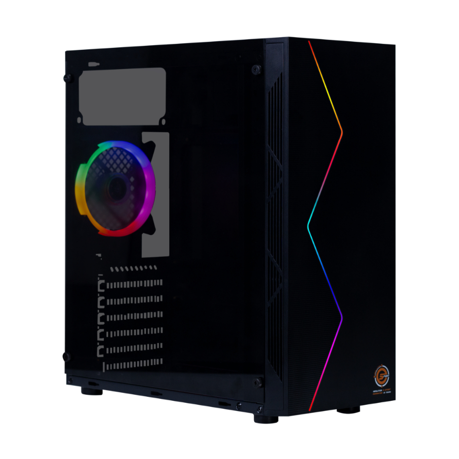 CASE เคสเกมมิ่ง NEOLUTION รุ่น LIGHTNING V2 (ATX,Micro - ATX,Mini - ITX) พร้อมพัดลมไฟ RGB (Black ...