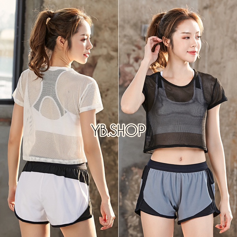 YB.Shop#s801 เสื้อคลุมผ้าตาข่าย เสื้อคลุมสปอร์ตบรา ผ้าเบา ใส่สบาย ไม่ร้อน | Shopee Thailand